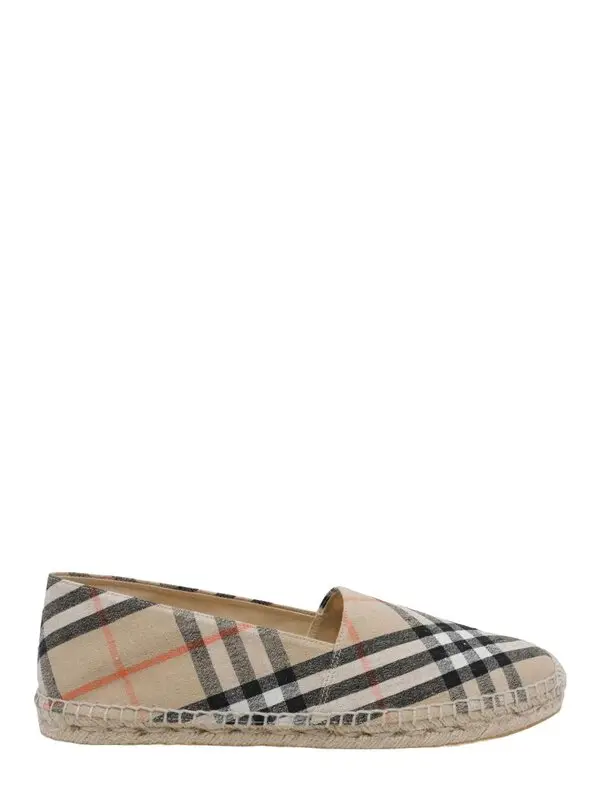Burberry Checked Espadrilles - Beige