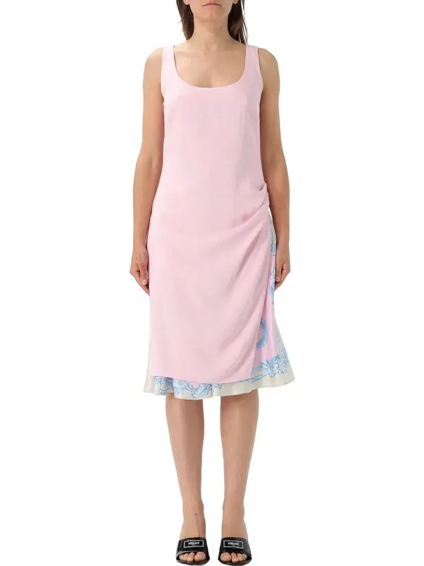 Versace Sleeveless Midi Dress - Pink