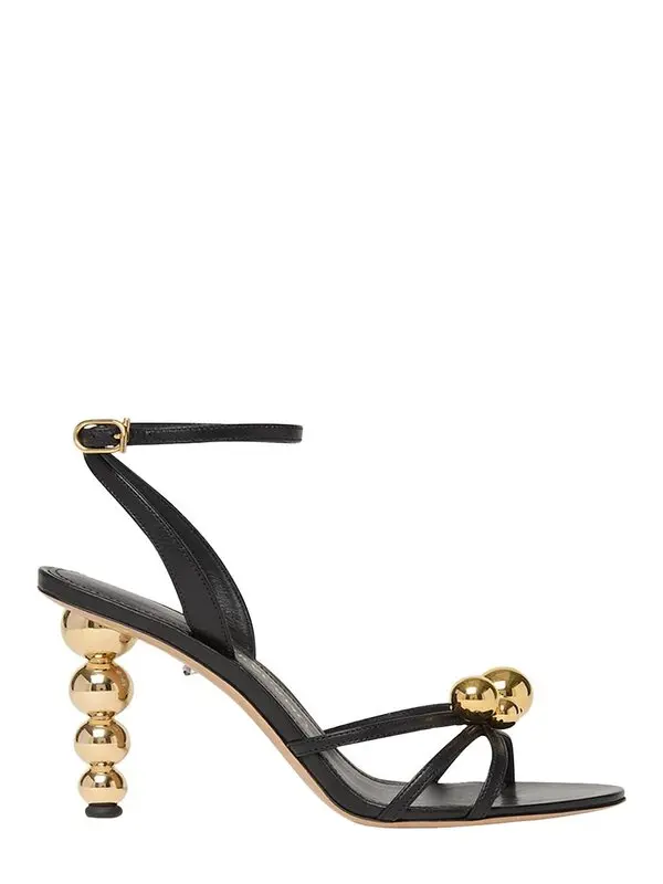FERRAGAMO Karina Strappy Spheres Ankle-strap Sandals - Nero