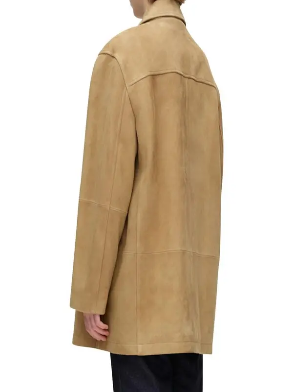 DUNST Suede Paneled Jacket - Camel Beige
