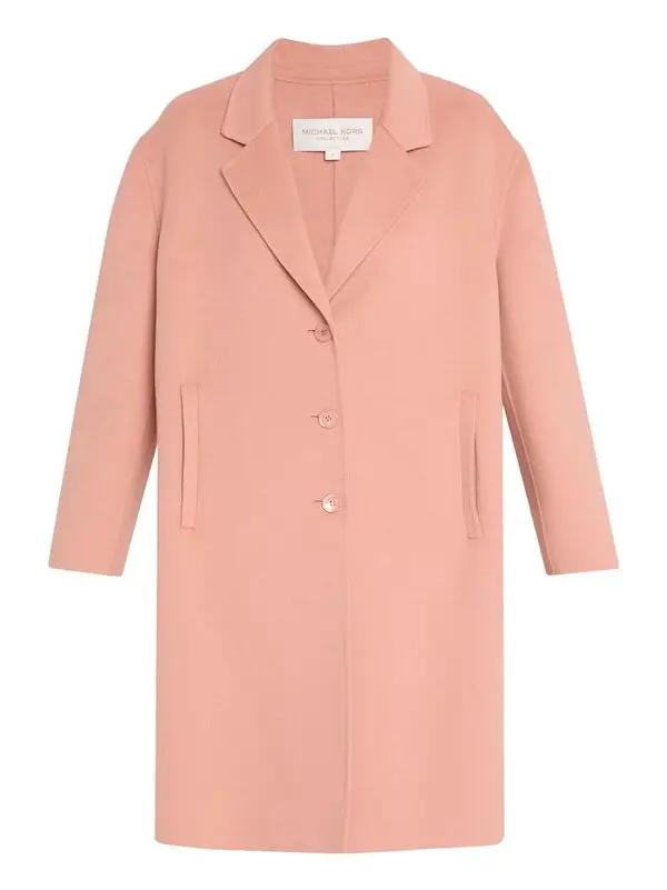 Michael Kors Single-breasted Wool Long Slouch Coat - Rosette