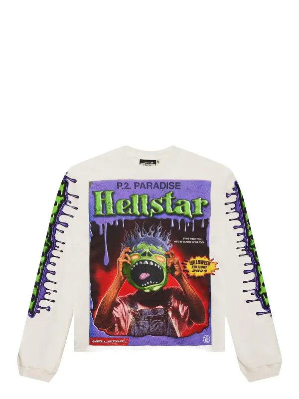 HELLSTAR Horror Book Long-sleeve - White