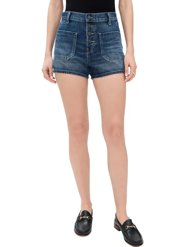 NILI LOTAN Harley Denim Shorts - Classic Wash