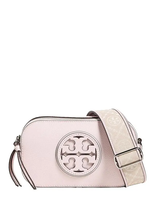 Tory Burch Miller Patent Border Mini Crossbody Bag - Pale Pink