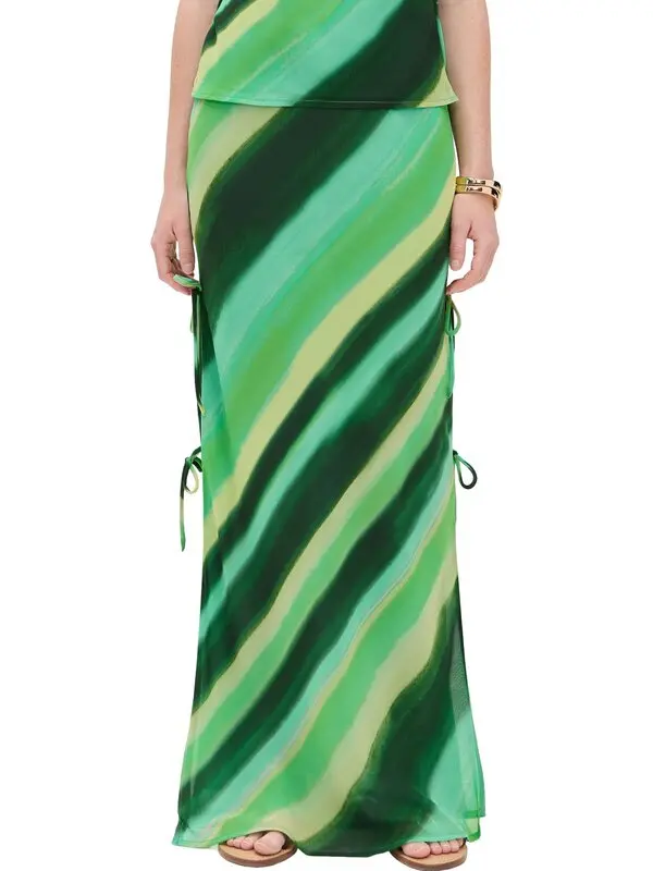SEVEN WONDERS Loralei Maxi Skirt - Green Stripe