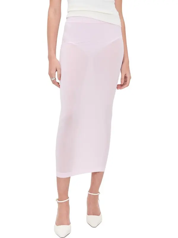 Wardrobe.NYC Sheer Tube Skirt - Blush