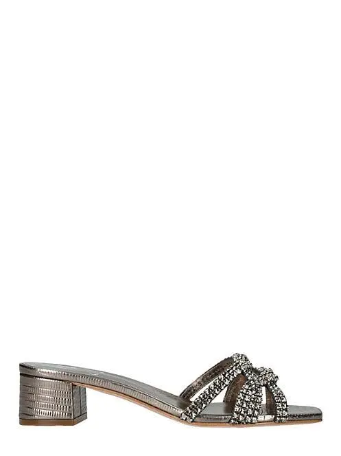 GINA Taylor Crystal-embellished Heeled Sandals - Brown