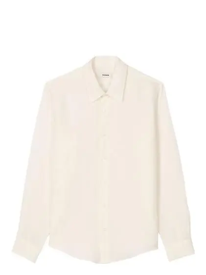 Sandro Relaxed-fit Long-sleeve Linen Shirt - Naturels