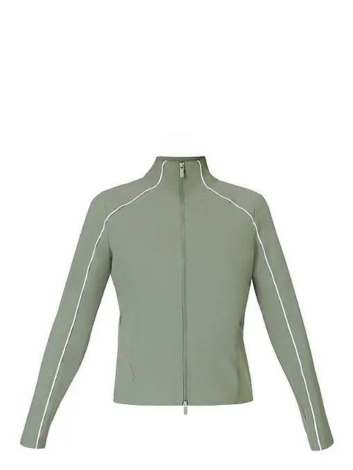 Sweaty Betty Anytime Explorer Zip-up Jacket - Willow Green
