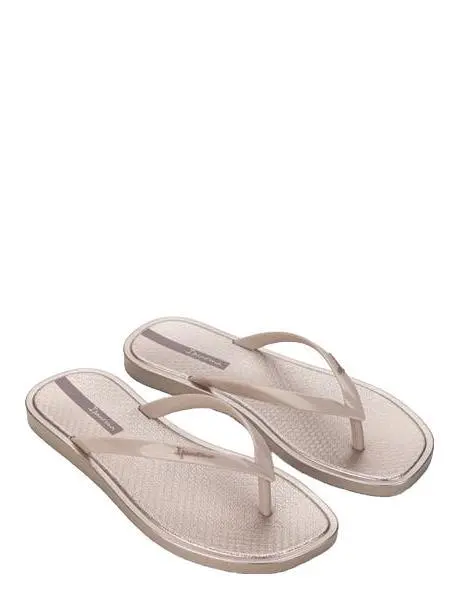 Ipanema Solar Color Flip Flop - Beige/ Metallic Beige