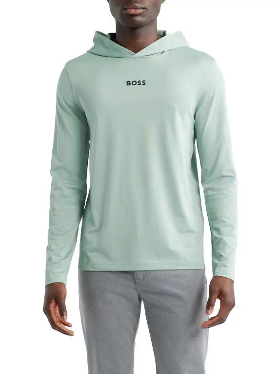 BOSS Logo Hoodie - Open Green