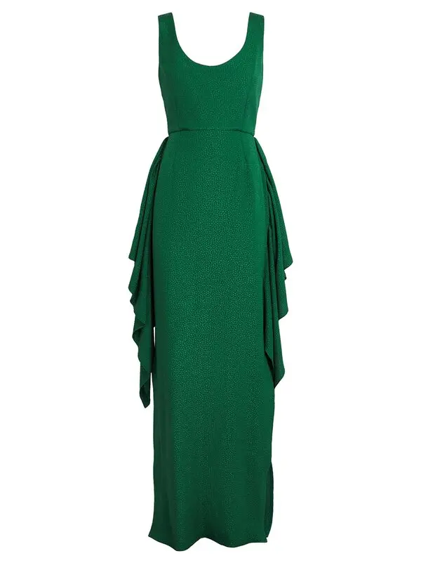 EDELINE LEE Bubble Jacquard Delphine Gown - Green