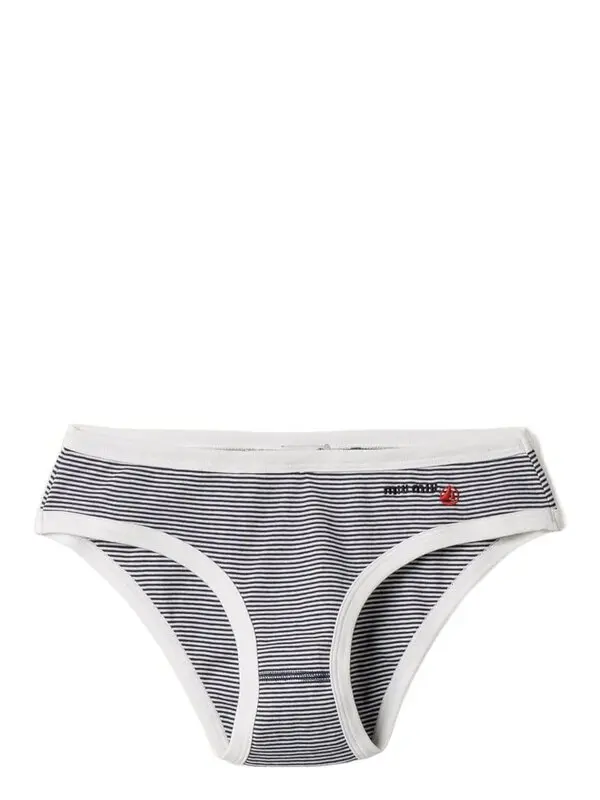 Miu Miu Petit Bateau X Briefs - White/blue