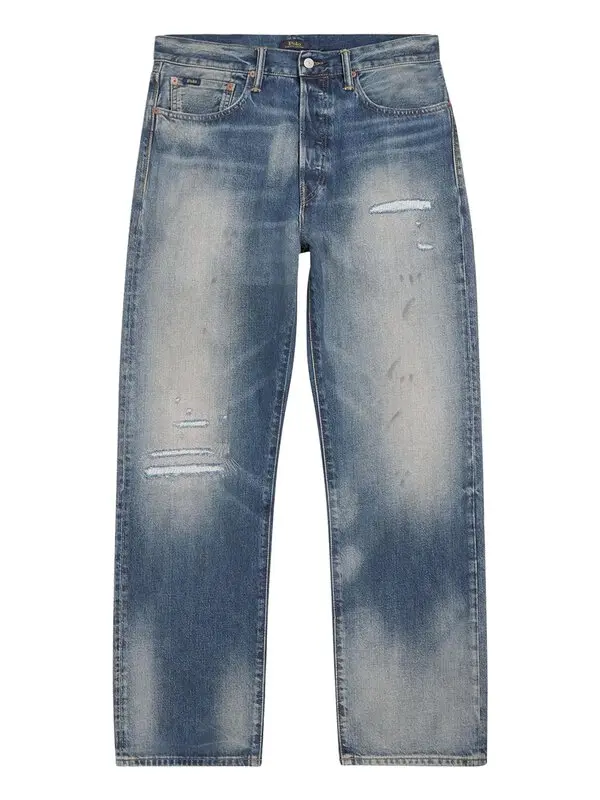 Polo Ralph Lauren Heritage Straight Distressed Jeans - Blue