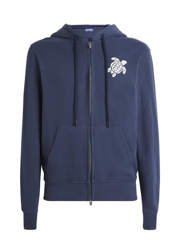 Vilebrequin Embroidered Zip-up Hoodie - Navy