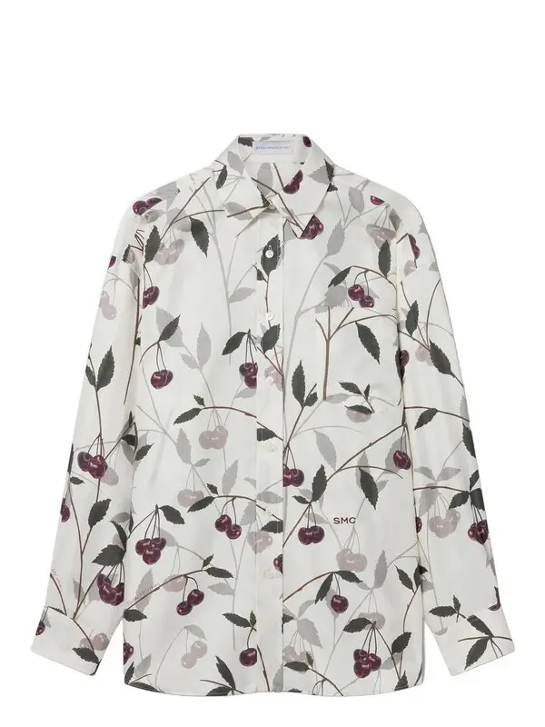 Stella McCartney Cherry Print Oversized Shirt - Cream