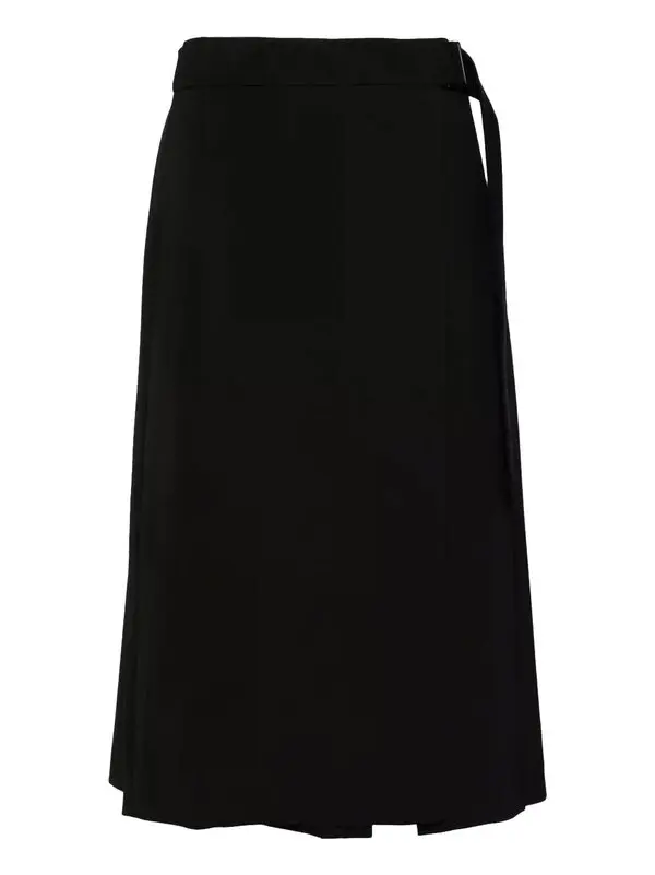 JUUN.J Pleated Wrap Skort - Black