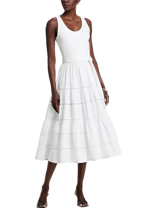 Cinq À Sept Cotton Stretch Midi Dress - White