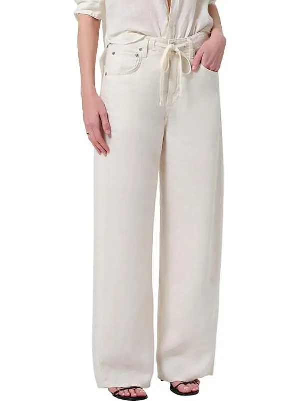 Citizens Of Humanity Brynn Drawstring Linen Trousers - Vanilla