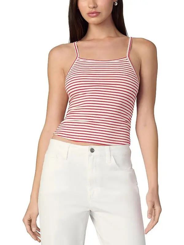 Joe's Jeans The Everyday Tank - White/cherry Red Stripe