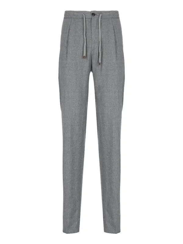Incotex Virgin Wool Trousers - Grey
