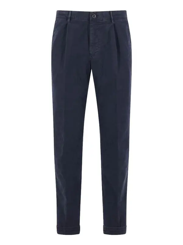 Incotex Stretch Cotton Trousers - Blue