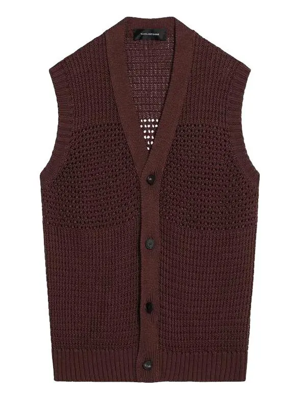 Tagliatore Perforated Vest - Brown