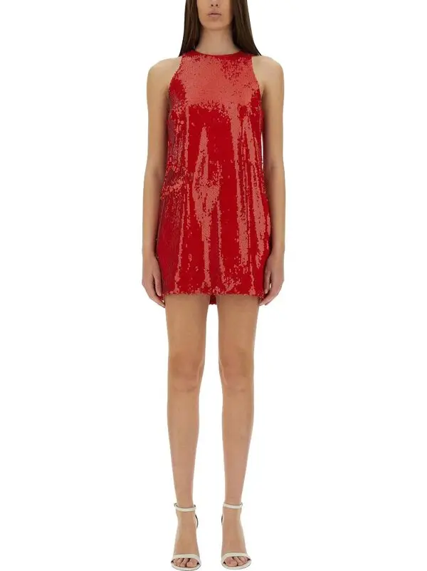 MSGM Sequined Mini Dress - Red