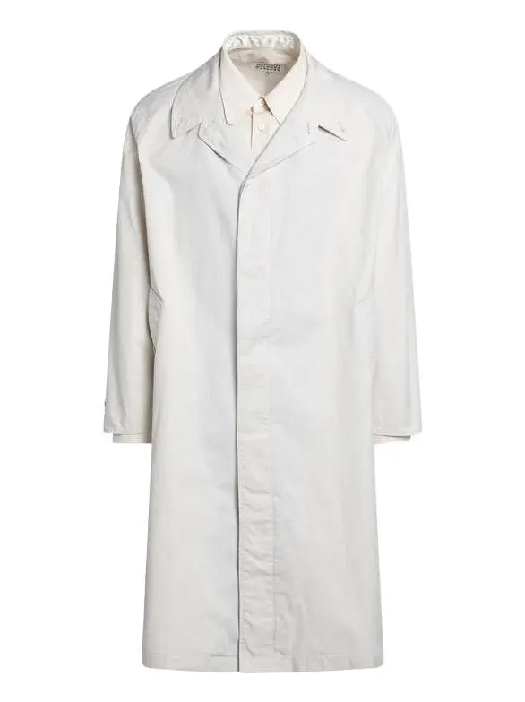 MAISON MARGIELA Single-breasted Cotton Trench Coat - Grey