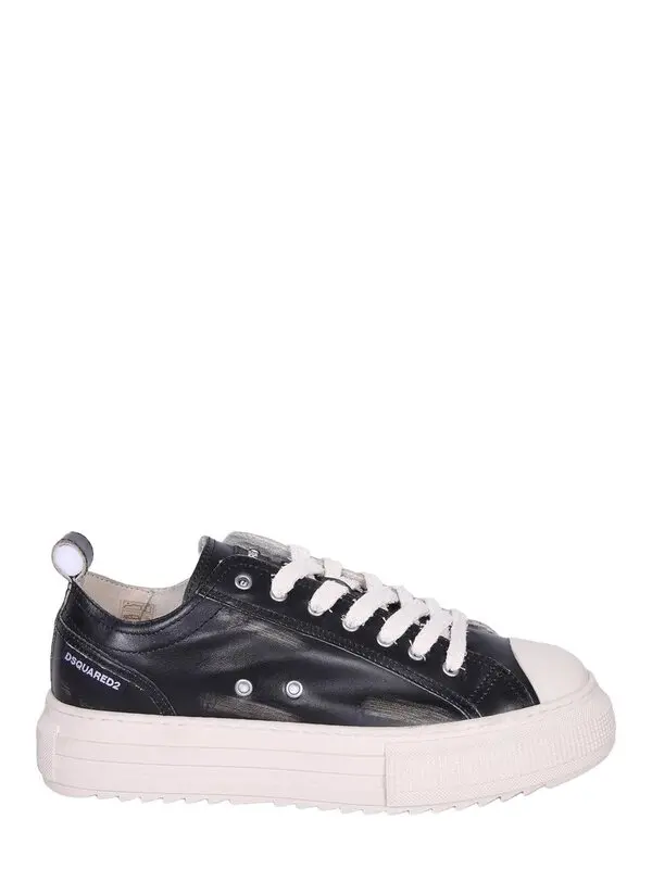 Dsquared2 Leather Sneakers - Black