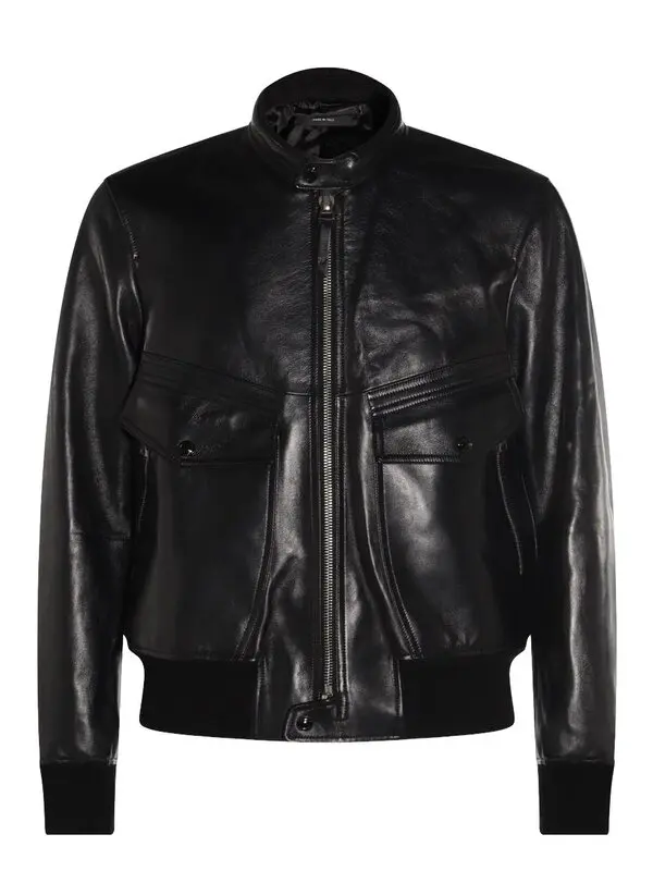 TOM FORD Leather Jacket - Black