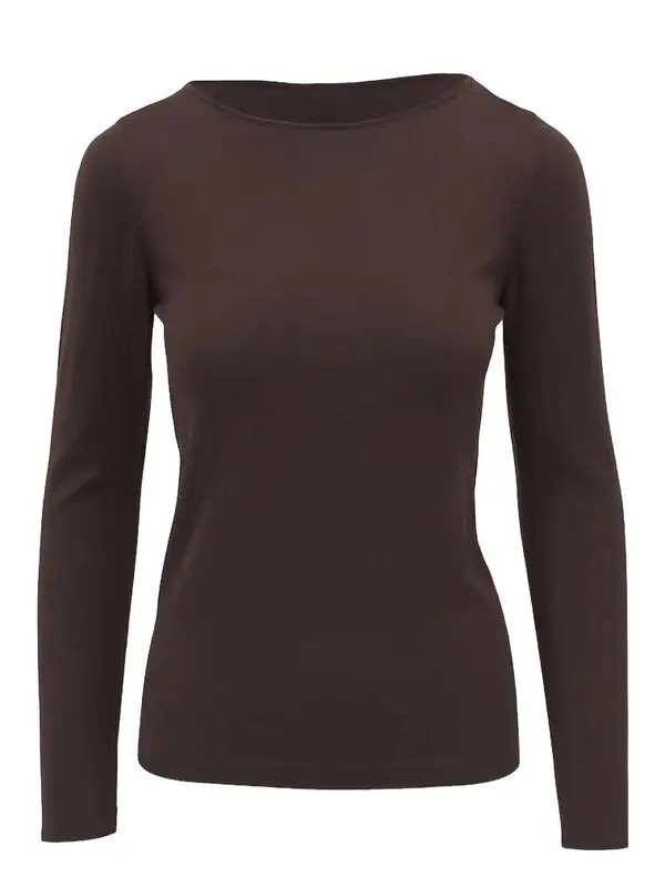 Brunello Cucinelli Crew Neck Top - Brown