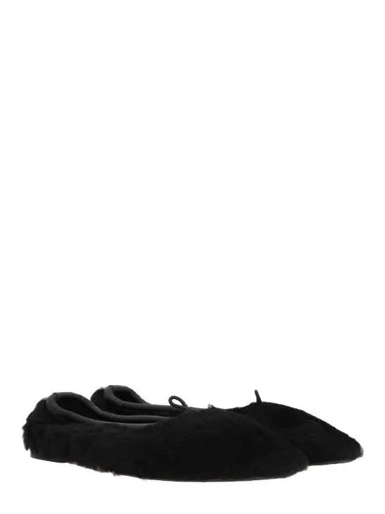 Hereu Shearling Ballet Flats - Black