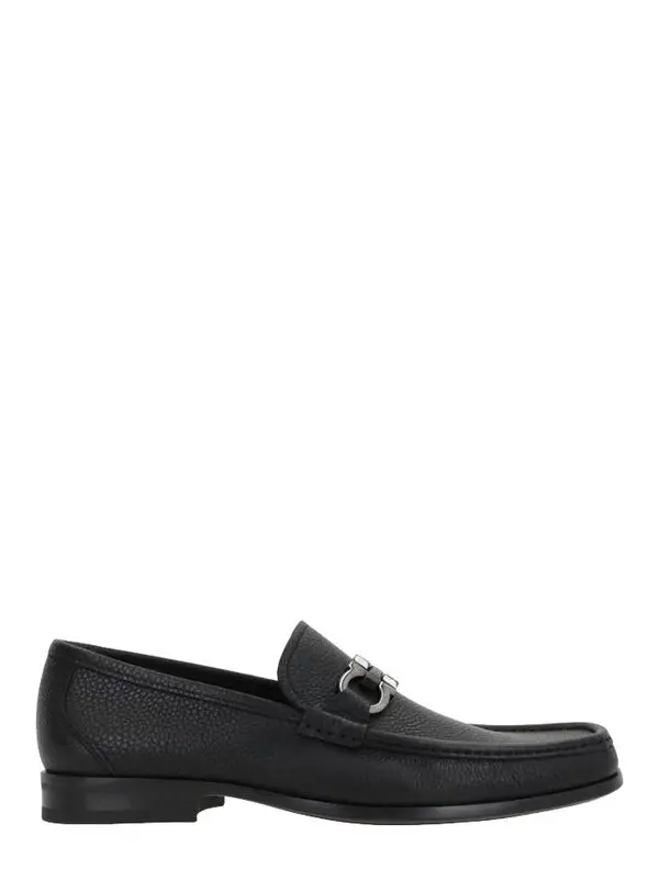 FERRAGAMO Gancini Loafers - Black