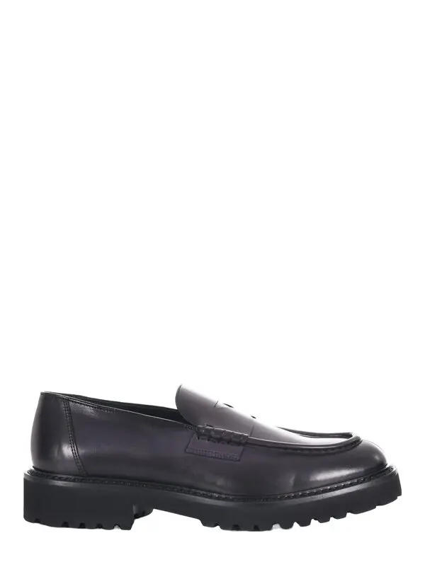 DOUCAL'S Leather Loafers - Black