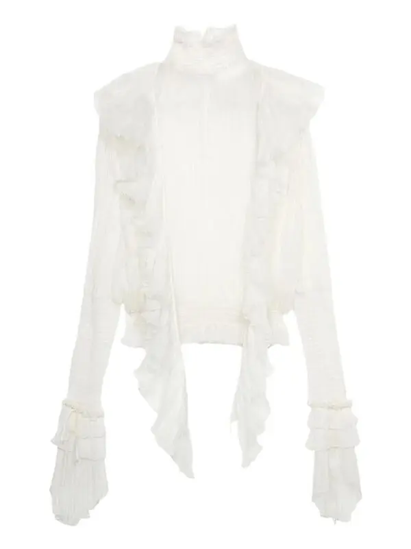 Blumarine High Neck Top - White