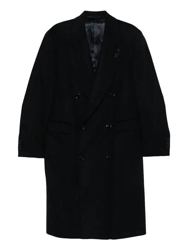LARDINI Double-breasted Coat - Blue