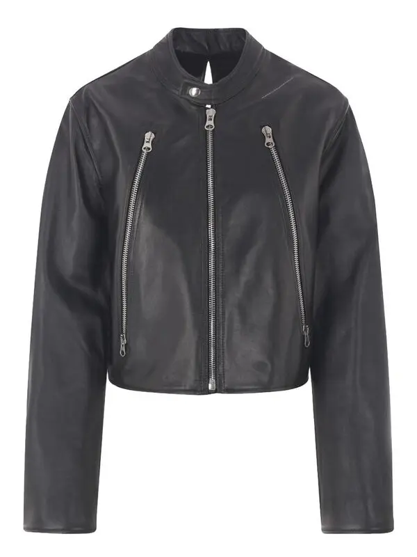 MAISON MARGIELA Leather Jacket - Black