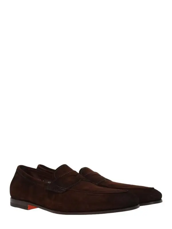 Santoni Suede Loafer - T.moro