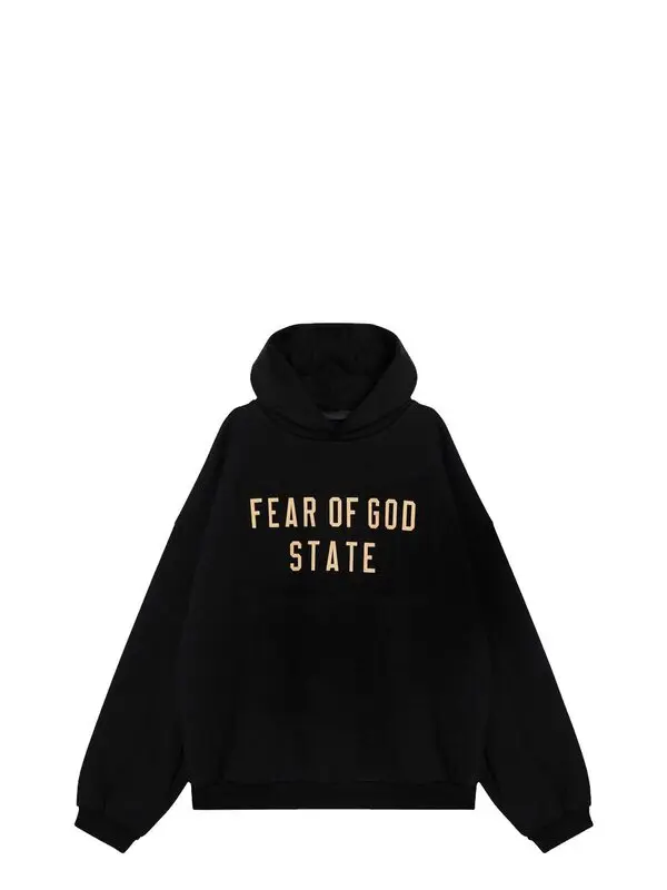 Fear Of God Logo Hoodie - Black