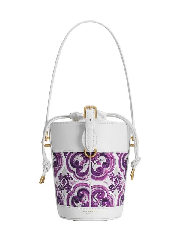 Dolce & Gabbana Capri Majolica-printed Bucket Bag - Multicolor