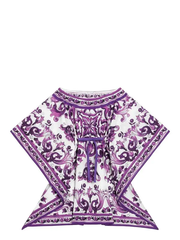 Dolce & Gabbana Majolica Print Cotton Caftan - Multicolor