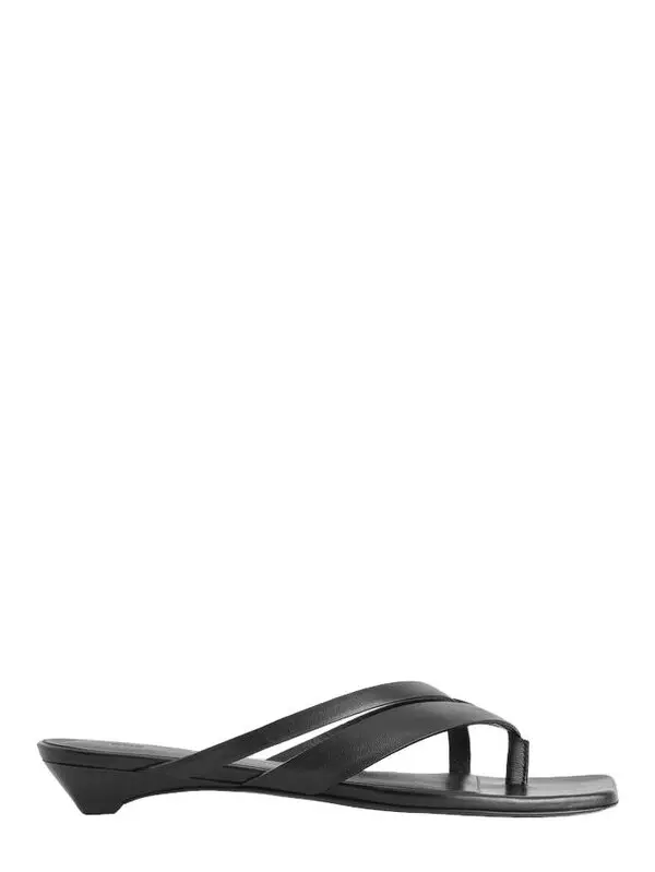 Cos Crossover-strap Kitten-heel Sandals - Black