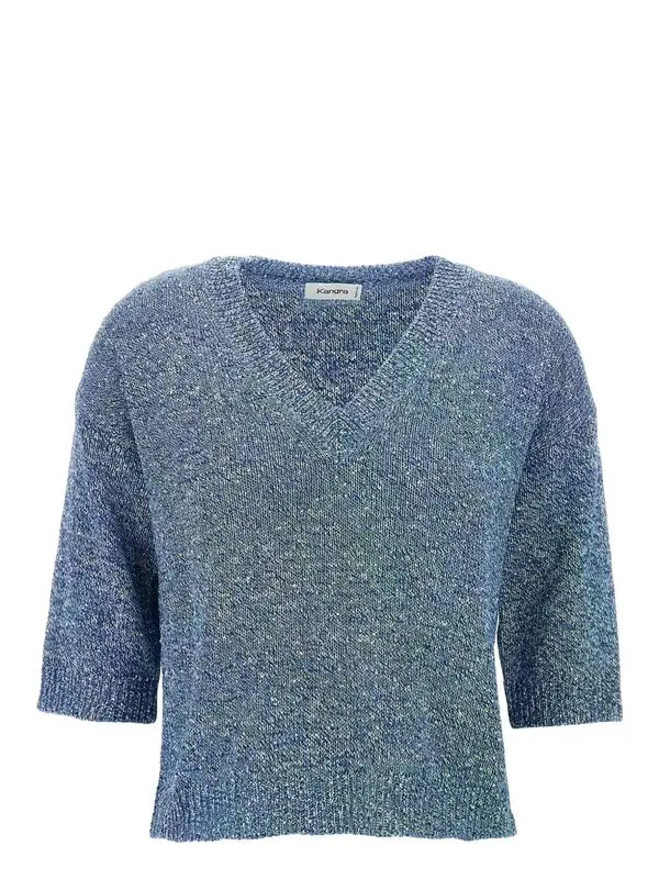 KANGRA V-neck Jumper - Blue