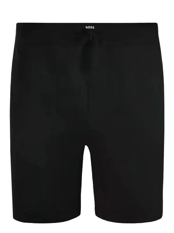 BOSS Logo-embroidered Shorts - Black