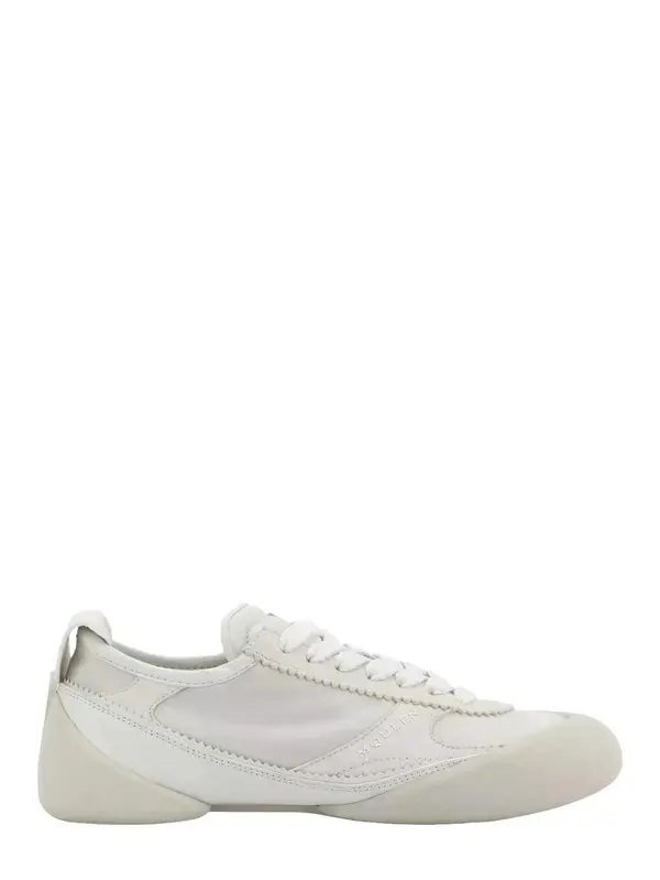Alexander McQueen Lace-up Leather Sneakers - White