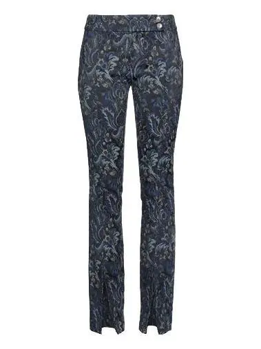 8PM Slim-leg Floral Design Pants - Blue
