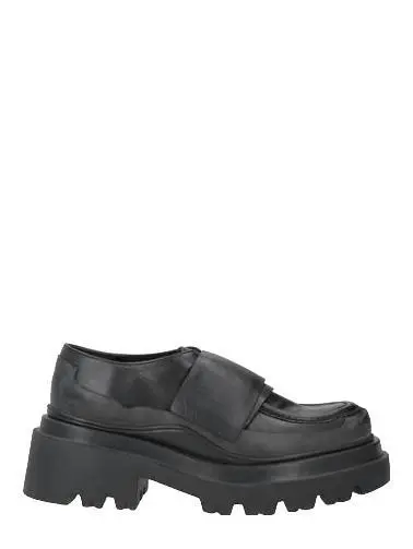 Plan C Chunky Leather Loafers - Black
