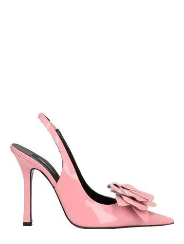 Blumarine Leather Pumps With Flower Application - Pink