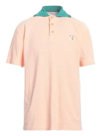 Maison Kitsuné Polo Shirt Apricot Size Cotton - Orange